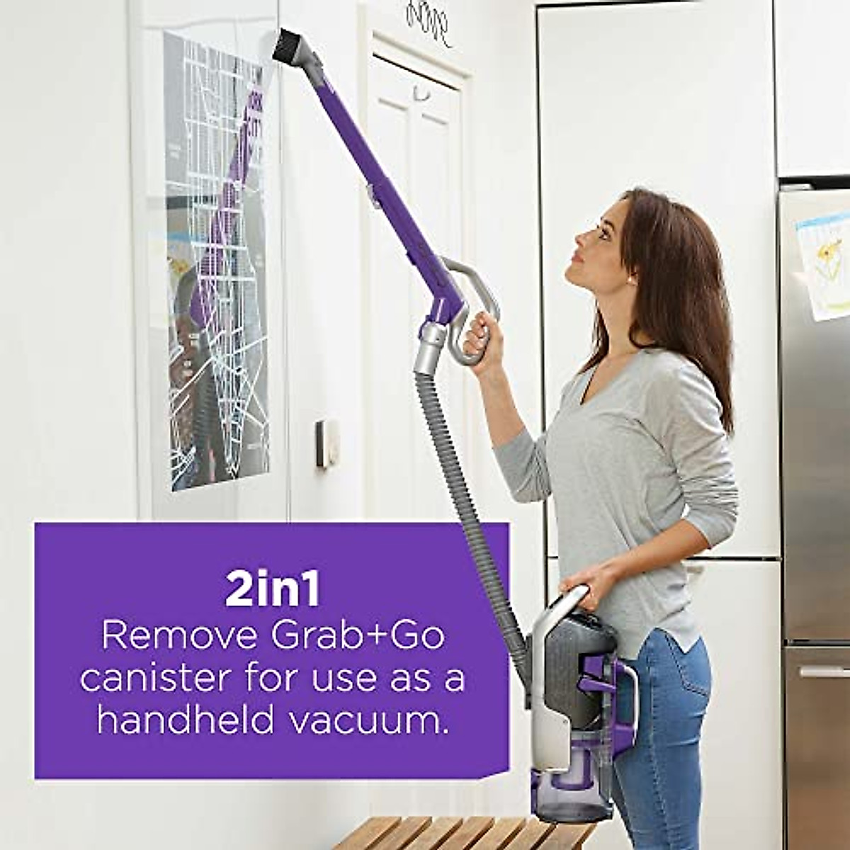 BLACK+DECKER HCUA525JP Cordless 2-in-1 Stick Vacuum, Powerseries Pro 20V Pet Vacuum, Purple