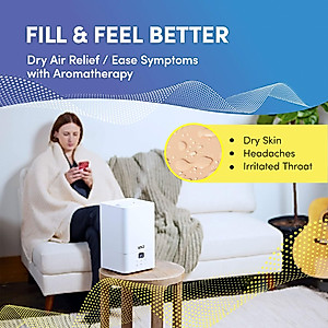 VEVA Humidifiers for Bedroom Large Room 4.5L, Cool Mist Water Vaporizer Essential Oil Diffuser, Quiet Humidifiers for Baby, Covers up to 323 Sq. Ft.