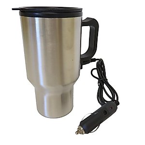 Hot Headz Heated Stainless Steel Auto Travel Mug Holder, Silver, One Size