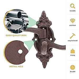 VILLCASE 2pcs Kitchen Arms Wall Art Mounted Decor Swivel Arm Towel Decorative Iron Towels Vintage Heavy Living Hook Coat Robe Bags Antique Hanger Hanging Room Coats Hats for Cast Rack Duty