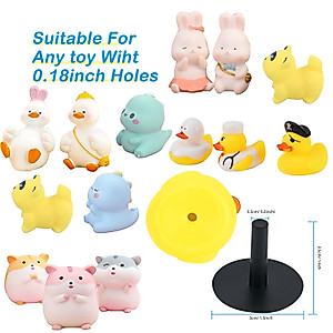 15pcs Duck Plug-Rubber Duck Mount-Plastic Duck Plug Holder for Jeep Dash Rubber Duck Holder for Dispaly Jeep Ducking Gifts(Excluding Rubber Duck) Self Adhesive