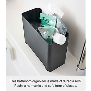 Yamazaki Home Tower Bathroom Storage Organizer Self-Draining Corner Shower Caddy For Shampoo Soap Or Cleaning Supplies, 6" - Abs Plastic -