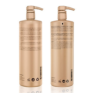 MOEHAIR Protein Infused Shampoo and Conditioner Set for Dry & Damaged Hair | Strengthens Hair Fiber | Sulfate & Paraben Free | Adds Shine, Softens & Hydrates Hair (32 Fl Oz)