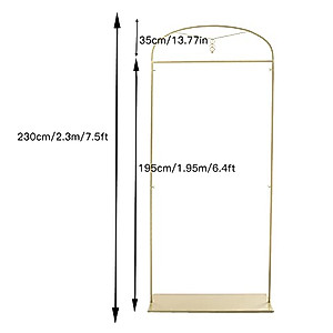 Gold Clothing Rack, Modern Standard Rod Garment Rack with Base, Heavy-duty Dress Display Rack Freestanding for Boutiques, Can Hang Jacket Garment, Hat, Scarf, Organize Shoes