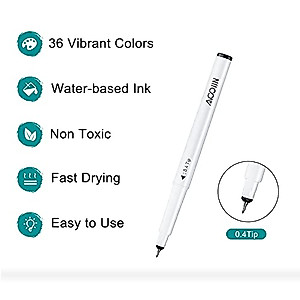 AOOIIN Fine Point Pens for Cricut Maker 3/Maker/Explore 3/Air 2, 36 Pack Markers Pens Set 0.4 tip Ultimate Writing Drawing Pen for Cricut Machine