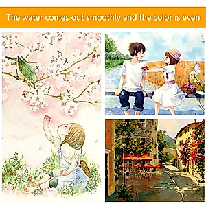 Water Coloring Brush Pens Portable Brush Pencil Soft Watercolor Brush Pen Drawing Art Supplies for Beginners Artists-P