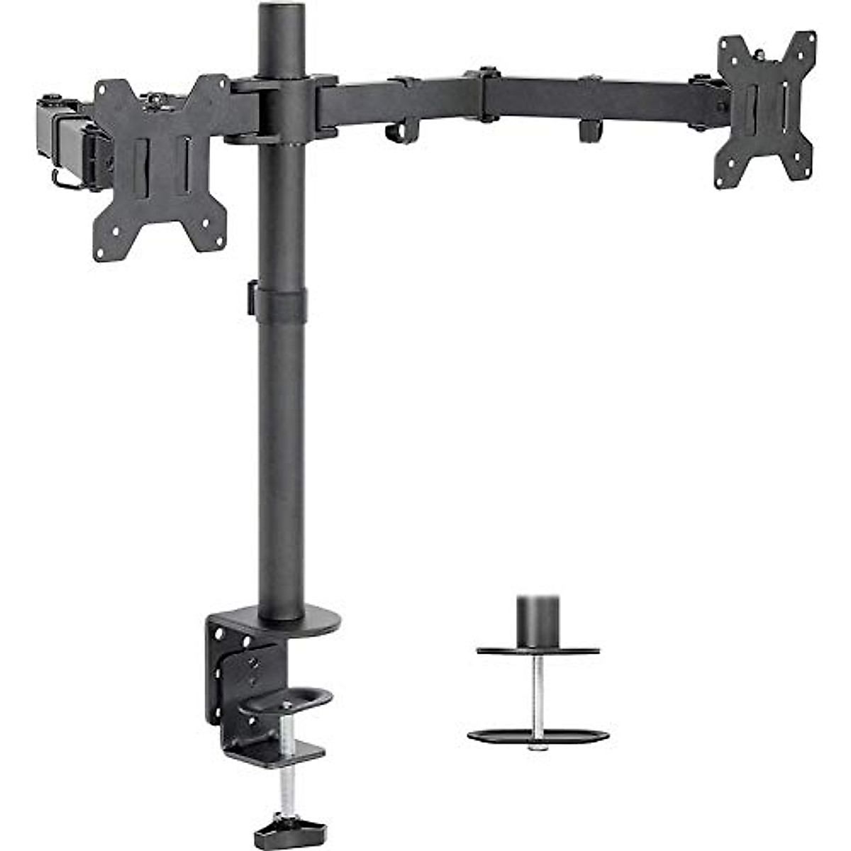 HP P27v G4 27 Inch IPS LED Backlit Monitor 2-Pack Bundle with FHD 1920 x 1080, Blue Light Filter, HDMI, VGA, Fully Adjustable Desk Mount Monitor Stand