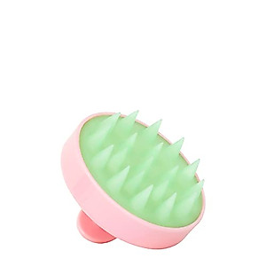 Pacifica Beauty | Clarifying Shampoo Brush | Exfoliating Scalp Massager | Flexible Silicone Brushes | Ergonomic Handle | Hair Care / Scalp Care | Waterproof | Pink + Green | Vegan