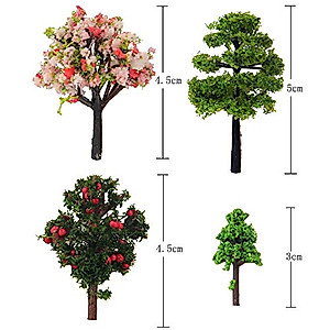 Kbraveo 12pcs Fairy Gardens Stone House and Fairy Gardens Tree,Fairy Gardens Kits Dollhouse Supplies DIY Outdoor Decorations