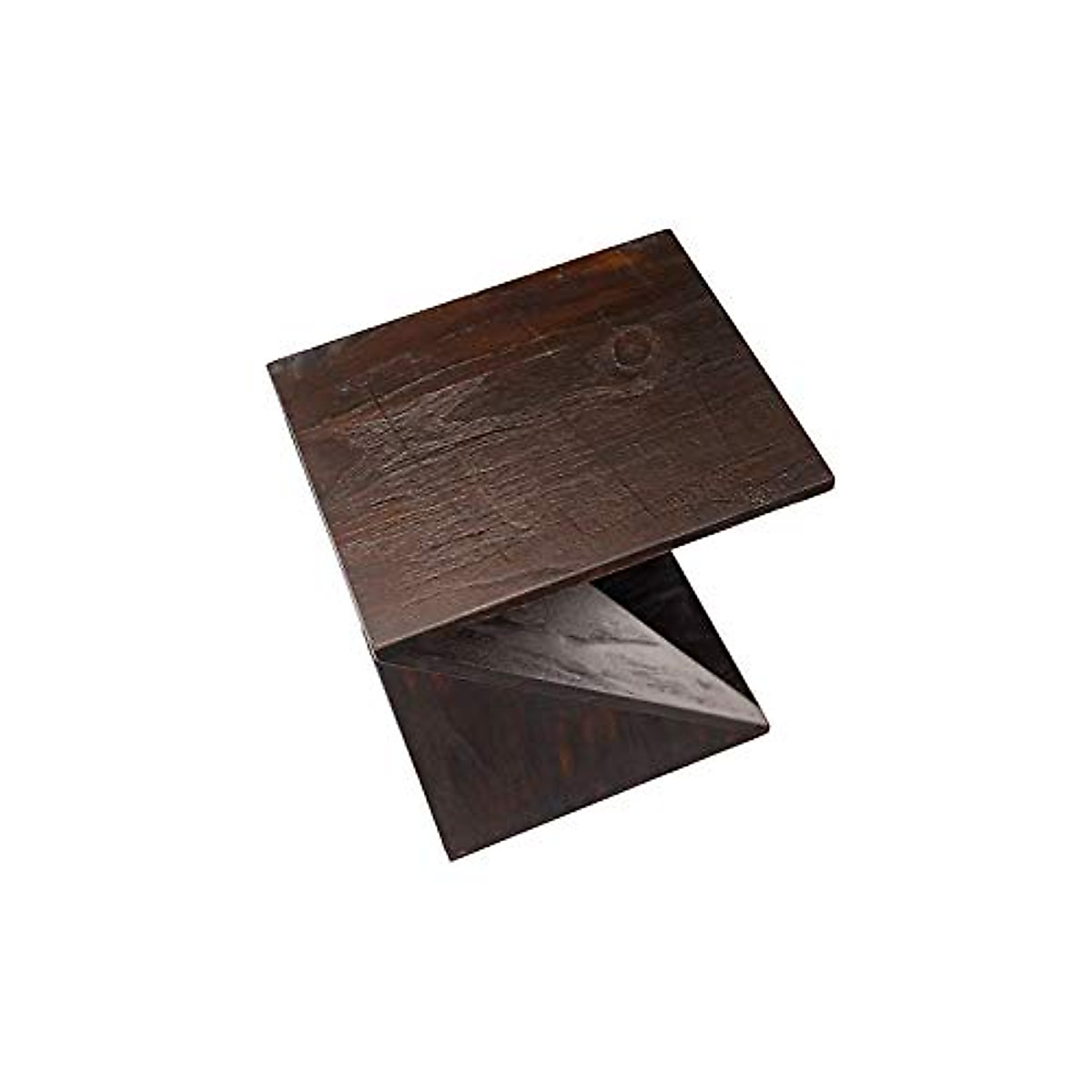 Nordic Style Dark Teak Spa Bath Decor Indoor/Outdoor Twisted Stool