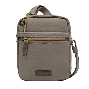 Travelon: Anti-Theft Courier Small N/s Slim Travel Bag - Stone Gray