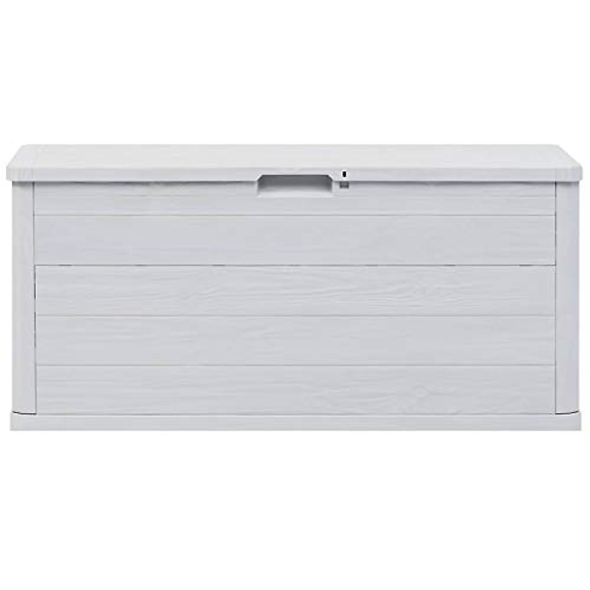 Tidyard Garden Storage Deck Box Plastic 74 Gal Lockable Garden Container Cabinet Toolbox for Patio, Lawn, Poolside, Backyard Outdoor Furniture 46.1 x 17.7 x 22 Inches (W x D x H)