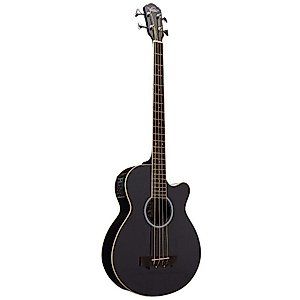 Oscar Schmidt OB100B-A-U 4-String Acoustic-Electric Bass with Gig Bag - Black