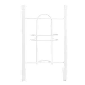 Spectrum Diversified Over-the-Door Holder No-Installation Iron & Ironing Board Storage, Sturdy Steel Construction With Rubberized Hook Ends Laundry Room Storage & Closet Organization, White, Large