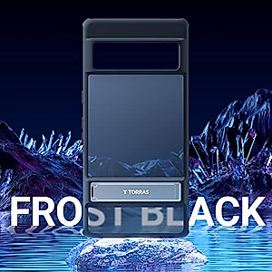 TORRAS MarsClimber for Google Pixel 7 Pro Case 6.7'' [8FT Military-Grade Drop Protection] [3 Stand Ways Slim Kickstand] Translucent Matte Protective Phone Cases for Google Pixel 7 Pro, Black