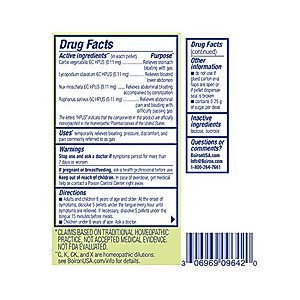 Boiron Gasalia On The Go for Relief from Gas Pressure, Abdominal Pain, Bloating, and Discomfort - 2 Count (160 Pellets)