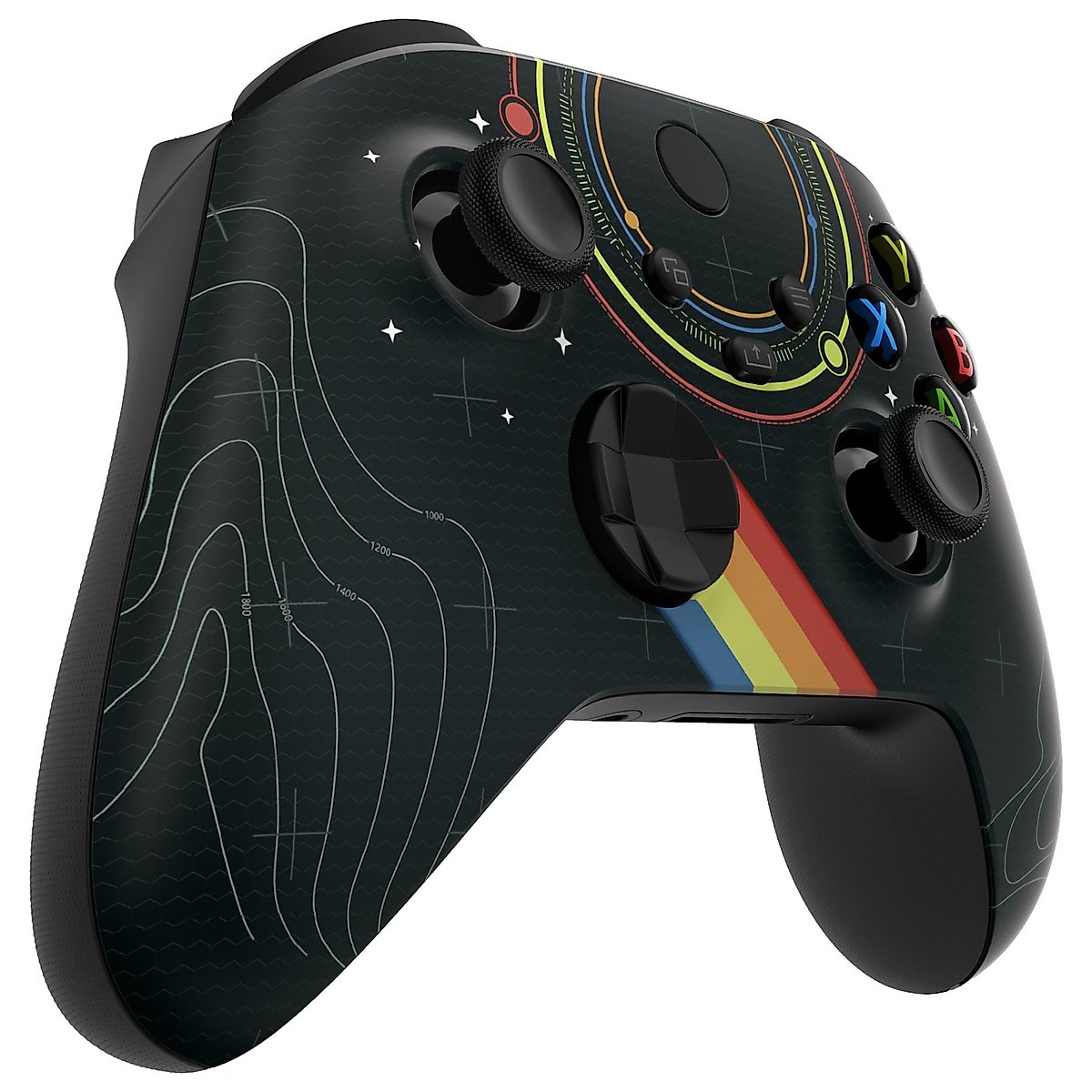 eXtremeRate Custom Shell for Xbox Series X & S Controller - Revitalize Your Controller - Stars Explorer Replacement Cover Front Housing Cover for Xbox Core Controller Wireless [Control NOT Included]