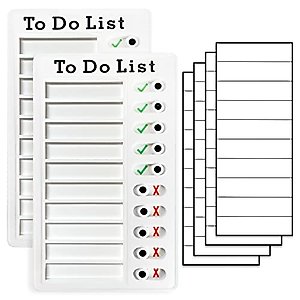 2 Pieces Chore Chart for Adults to do List My Chores Checklist Task Board Sliding Routine Chart for Kids Rv Reminder