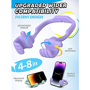Cell Phone Stand Thumbs Up Lazy Phone Stand - 2 Pack Phone Holder 2024 College Graduation Gifts for Her Him Cellphone Phone Stand for Desk Birthday Gifts for Teens Girls Boys Adults Women Men Wife