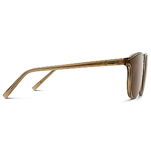 WMP Eyewear - Modern One Bridge Large Round Sunglasses (Crystal Brown Frame/Gradient Brown Lens)