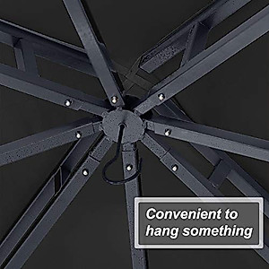 MASTERCANOPY Outdoor Garden Gazebo for Patios with Stable Steel Frame(11x11, Black)