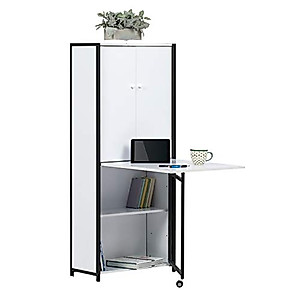 Sew Ready Craft/Multi Room Hiding Table Armoire, Charcoal/White