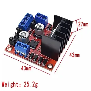 L298N Motor Driver Controller Board Module Stepper Motor DC Dual H-Bridge, Suitable for Motors, Robots, Smart Cars