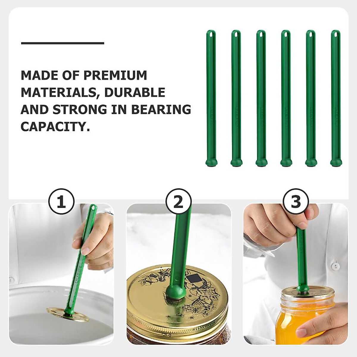 6pcs With Magnetic Can Lifter Jar Lifting Tool Professional Canning Lifters Scald-proof Canning Lid Lifters Portable Jar Lifter Household Canning Lid Lifter Kitchen Supplies