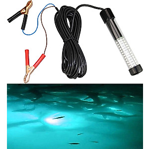 Lightingsky 12V 14W 180 LEDs 1300 Lumens LED Submersible Fishing Light Underwater Fish Finder Lamp with 5m Cord (White)