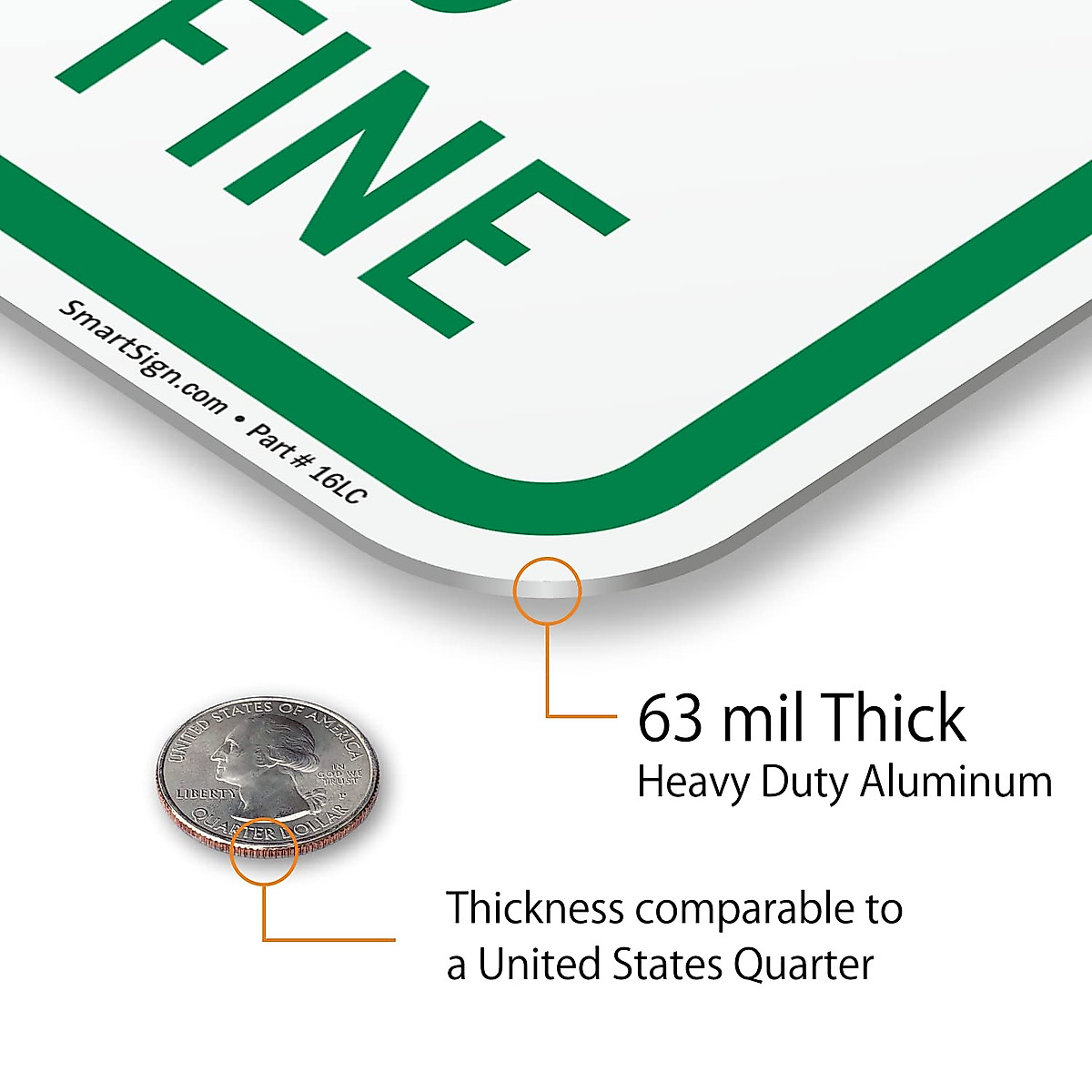 SmartSign "Reserved Parking - Up To $500 Fine" Handicap Parking Sign | 12" x 18" 3M Engineer Grade Reflective Aluminum