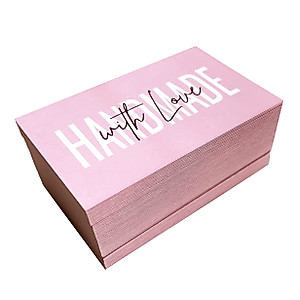 RXBC2011 Handmade with Love Card Thank you for your order Cards Package Insert for online business Pack of 100