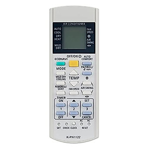 AULCMEET Universal Replace AC Remote Control Compatible with Panasonic Air Conditioner Sub Remote A75C2913 CWA75C2913 A75C3716(K-PN1122)