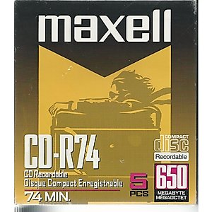 Maxell Digital Media CD-R 74-Minute (5-Pack)