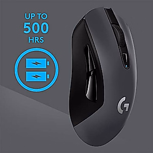Logitech G603 Lightspeed Wireless Gaming Mouse, Hero Sensor, 12000 DPI, Lightweight, 6 Programmable Buttons, 500h Battery Life, On-Board Memory, PC/Mac - Black