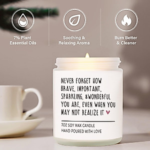 Afterprints Scented Candles - Inspirational Gifts for Women, Birthday Gifts for Her, Encouragement/Get Well Soon/Cheer Up/Positive Gifts for Friends, Coworker, Sister, Natural Soy Candle 7Oz