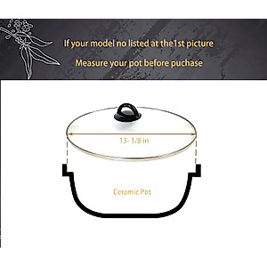 8 qt oval glass lid replacement for slow cooker, fit with Crock pot Hamilton beach 8 qt Slow cooker