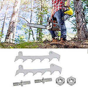 Yencoly Bumper Spike, 2Set High‑Hardness Steel Corrosion Eesistance Chainsaw Spare Parts Nut Chainsaw Accessories, for Chainsaw Garden Home Farm