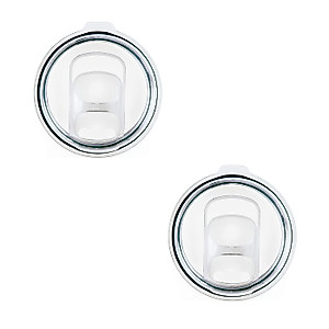 Replacement Polar Camel Clear Lids for 15-Ounce/20-Ounce Stainless Steel Coffee Mug Tumblers Sliding Closing Lid (2)