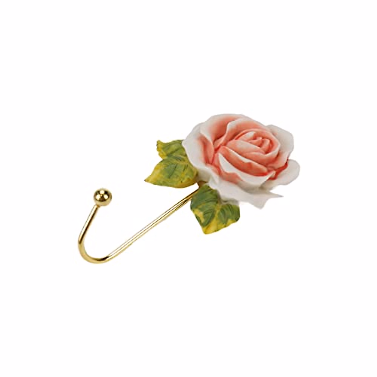 Wealrit 2 pcs Rose Wall Hooks,Wall Mounted Towel Hooks,Decorative Robe Hook,Heavy Duty Coat Hooks for Coat Scarf Bag Cap Hat,Pink