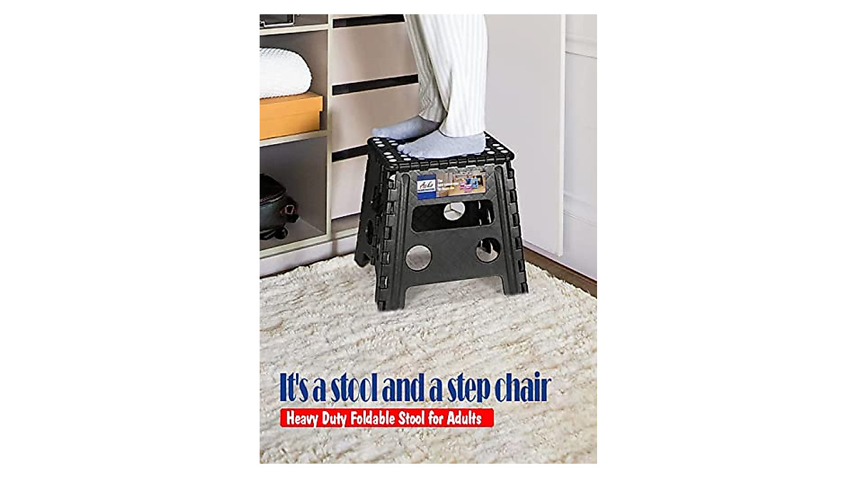 ACKO 13-Inch Heavy Duty Folding Step Stool for Kids & Adults