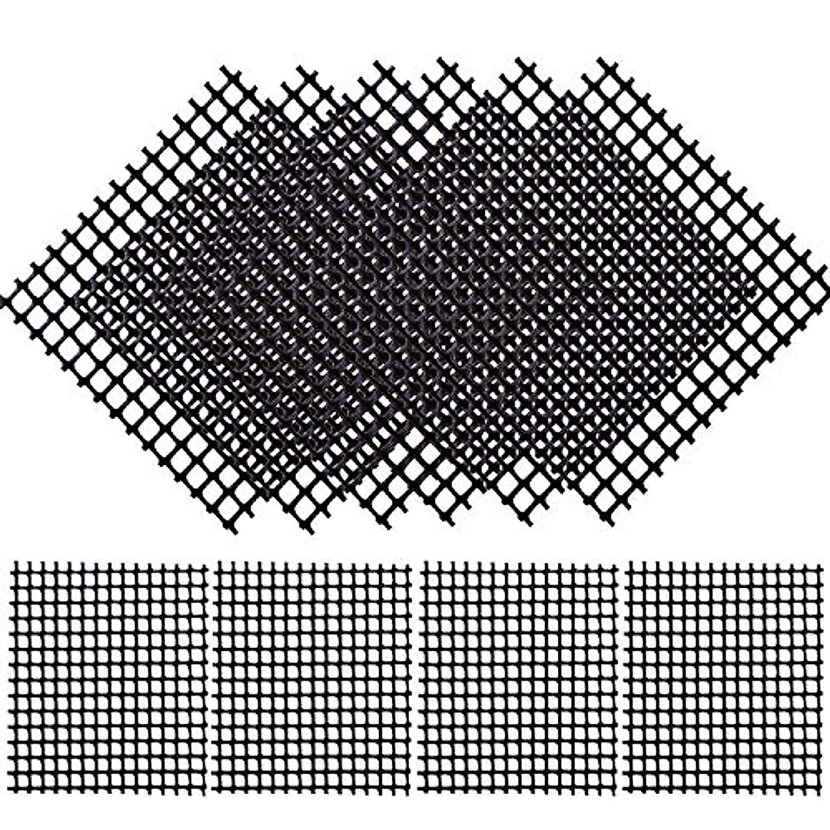 Lainrrew 50 Pcs Flower Pot Hole Mesh Pad, Square Bonsai Mesh Drainage Screens Bonsai Pot Bottom Grid Mat Drainage Mesh Hole Screen, Gardening Gifts for Women, 2 Inch