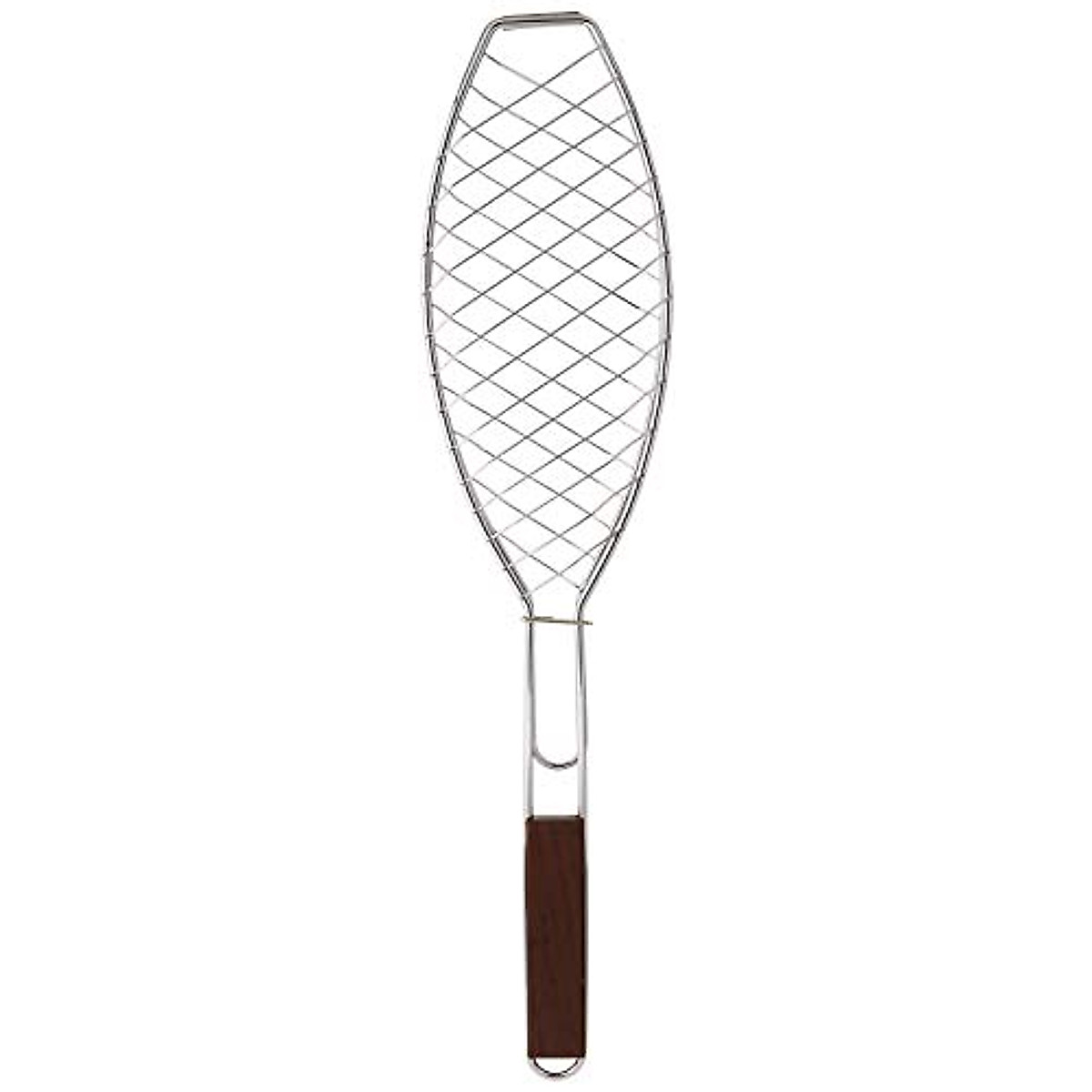 Outset QC70 Fish Grill Basket with Rosewood Handle