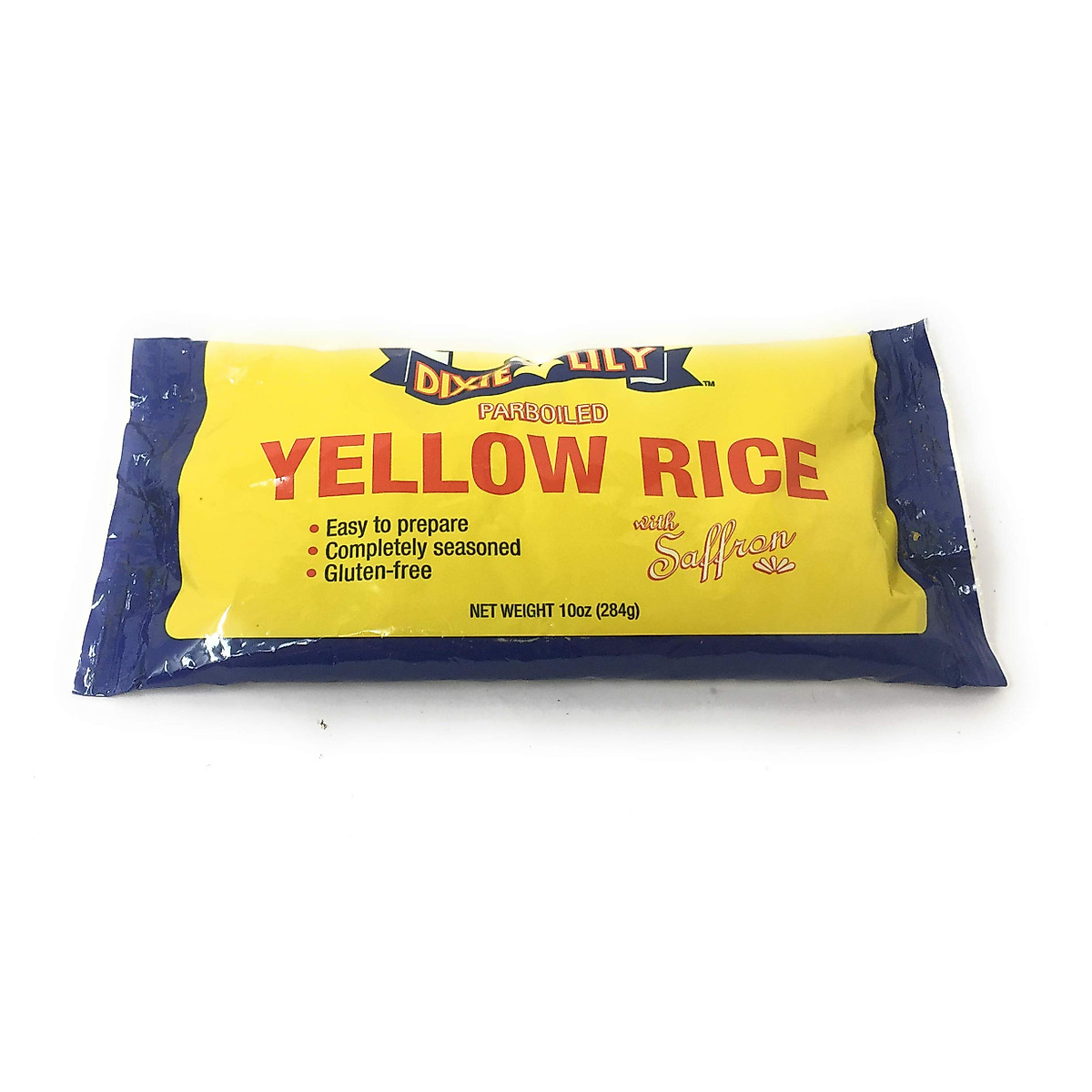 Dixie Lily Parboiled Yellow Rice, 3-10 oz bags Bundled with a JFS Recipe Card