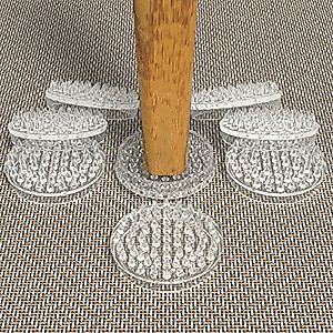 DIY Doctor Furniture Caster Cups - Furniture Coasters for Heavy Furniture - Carpet Protectors for Furniture Legs - Carpet Savers - 53 Spikes on Each Cup - Pack of 8