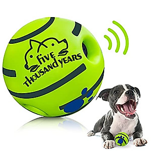 Wobble Giggle Dog Ball, Interactive Dog Toys Ball, Squeaky Dog Toys Ball Durable Wag Chewing Ball for Training Teeth Cleaning Herding Balls Indoor Outdoor Safe Dog Gifts for Puppy Small Medium Dogs