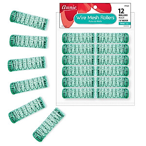 Annie 7/8" Wire Mesh Hair Rollers - 12 Pcs.