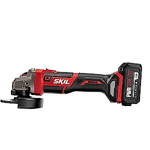 SKIL PWR CORE 20 Brushless 20V 4-1/2 Angle Grinder, Included 5.0Ah Battery, PWRJump Charger and PWRAssist USB Adapter - AG2907-1A