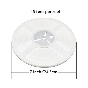 RNY Plastic Rattan Synthetic Wicker Repair Material for Knit and Chair Table Basket (White, 45), 45 ft