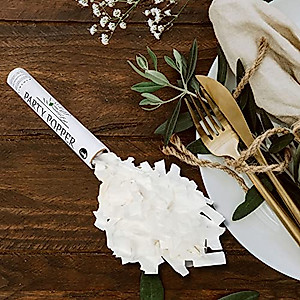Clover Products Large Premium Wedding Confetti Cannon - (6 Pack) White Biodegradable Paper Confetti Popper | Launches Confetti 20-25 Feet | Party Poppers for Wedding or any occasion.