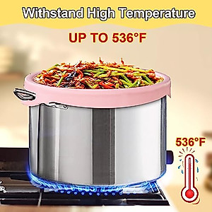 KAKALGAME 3 Pack Slow Cooker Liners,Reusable Silicone Slow Cooker Liners,Compatible with Crockpot 6-8 Quarts Oval or Round Pots - Safe Food Grade Silicone, Heat-resistant, Leakproof and Dishwasher